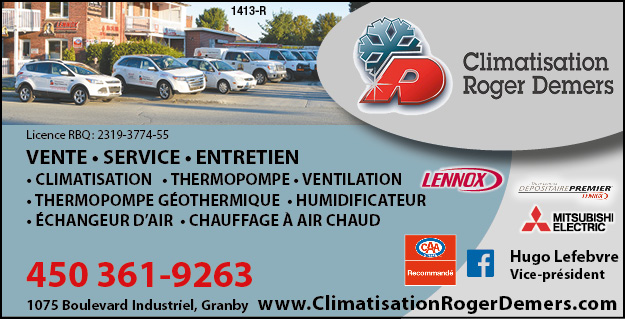 Climatisation Roger Demers Inc | Granby | Bottin EXCEL